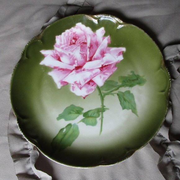 JHR | Art | Antique Hand Painted Flower Plate | Poshmark